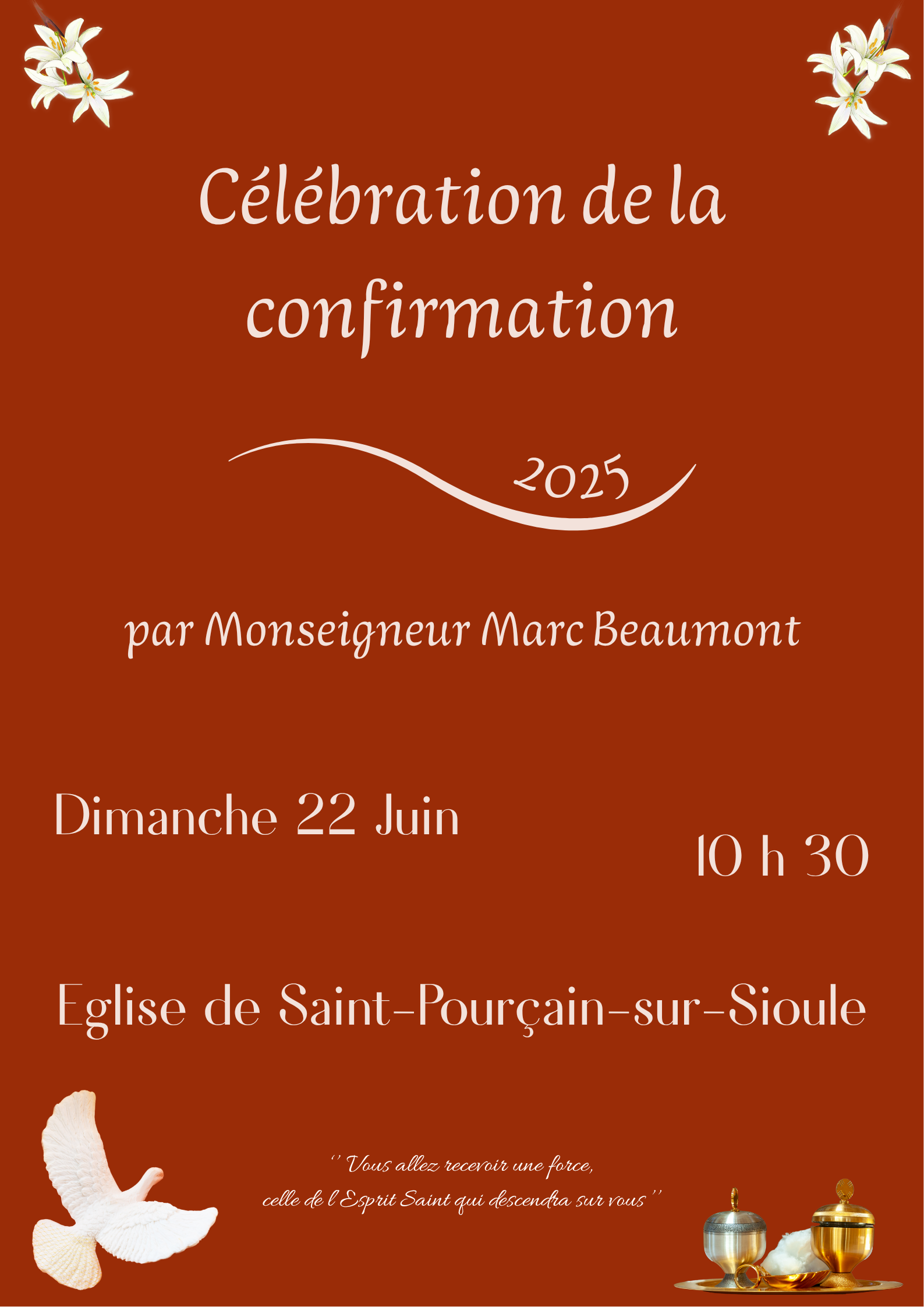 Affiche - Messe Confirmation 2025 - Paroisse Saint-Vincent - Diocèse de ...